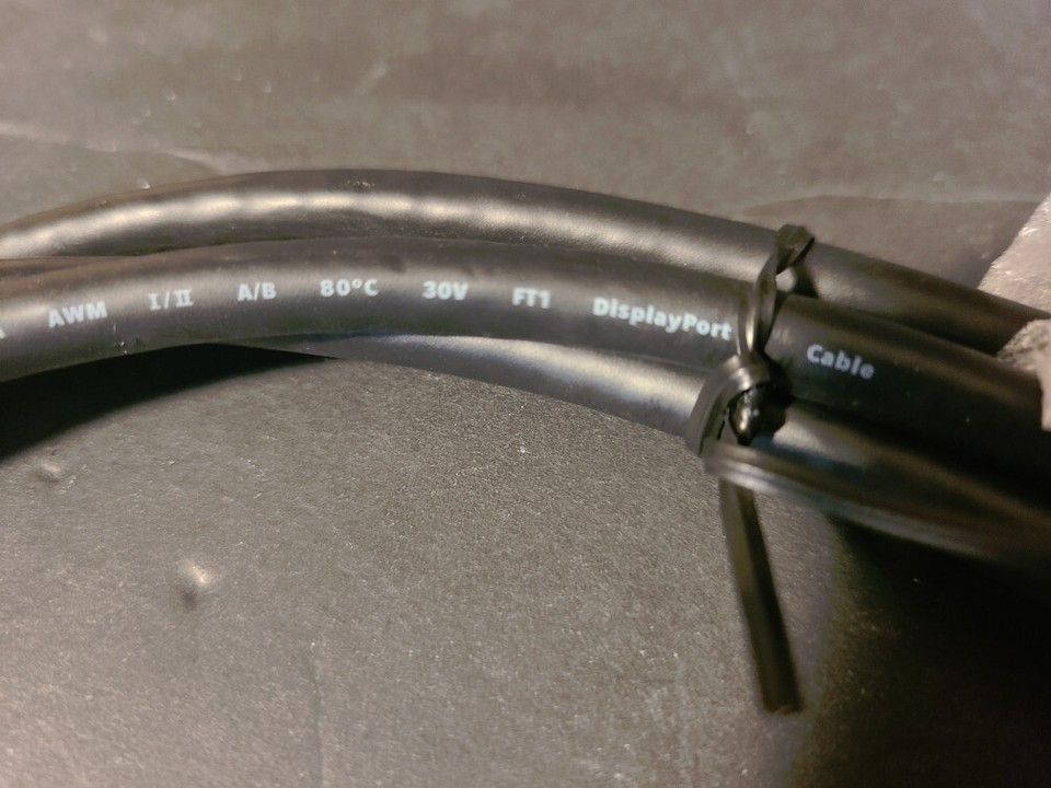 DP V1.2 Display Cable Hotron E246588 AWM Style 20276 VW-1 80º 30V I/II ...