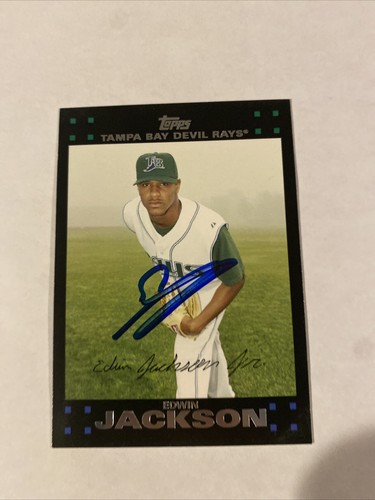 EDWIN JACKSON 2007 TOPPS AUTOGRAPHED SIGNED AUTO BASEBALL CARD UH144 ...