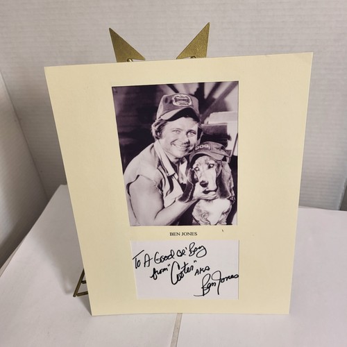 Ben Jones Cooter Autograph & Photo Dukes of Hazzard signed card w/coa ...