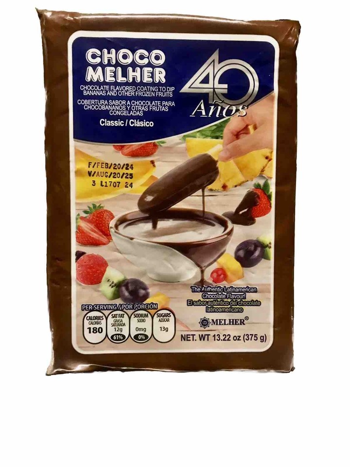 CHOCOMELHER CLASSIC Chocolate Flavored Coating To Dip Bananas & Frozen ...