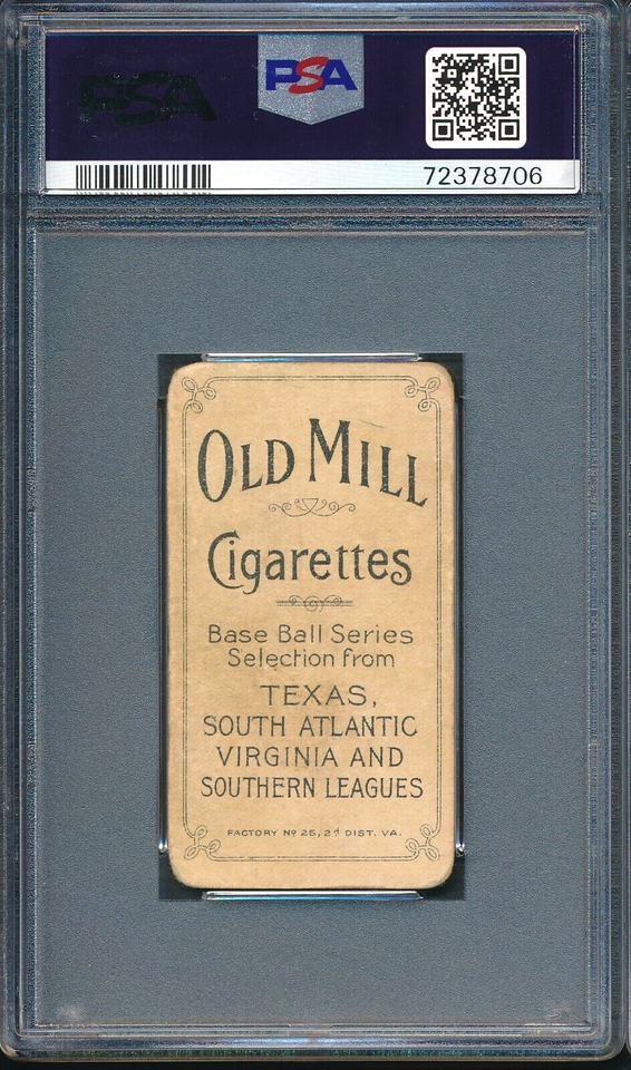 T206 Old Mill: A. O. DUTCH JORDAN Southern Leaguer, Atlanta Crackers SL ...
