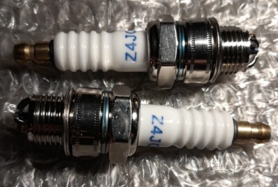 2- High performance 3 Prong Spark Plugs M4×1.25, Z4JC for 2 stroke ...