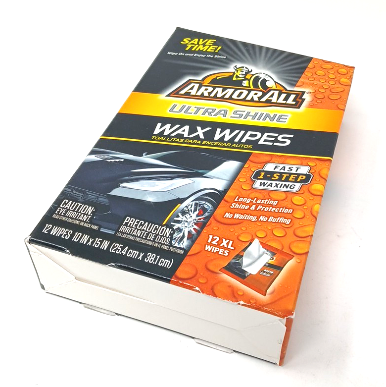 Armor All Car Wax Wipes Ultra Car Shine One-Step Auto Wax Application ...
