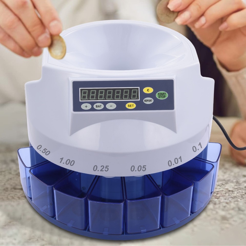 USD Coin Counter Machine, Professional Coin Sorter And Wrapper Roller ...