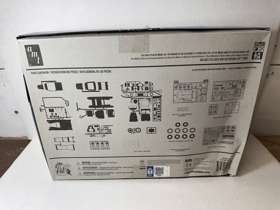 AMT Mod Rod 1929 Ford Model A Roadster 1/25 Model Kit #1000/12 UNBUILT ...