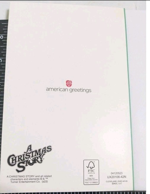 1x Christmas Story Holiday Greetings Christmas Card + Envelope Ohhh ...