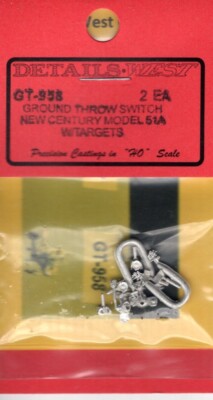 HO Scale Details West GT-958 2 EA. Ground Throw Switch New Century ...
