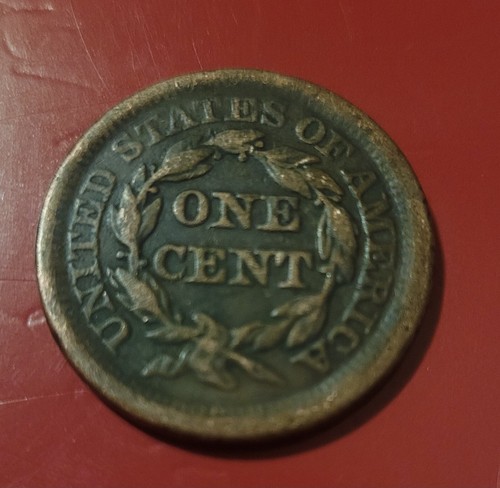 1853 Braided Hair Liberty Large One Cent Penny Copper 1c Collectible ...