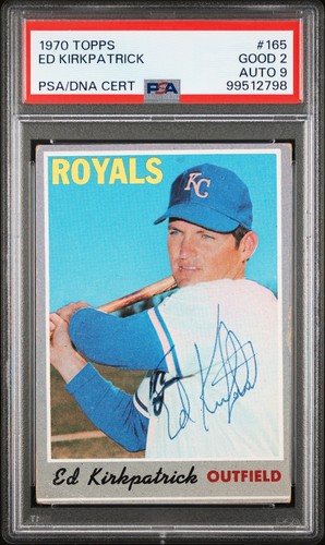 1970 Topps Ed Kirkpatrick #165 PSA 2 Auto 9 | eBay