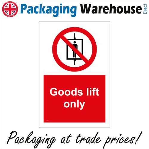 PR210 GOODS LIFT ONLY SIGN CARGO MERCHANDISE STOCK PRODUCE FREIGHT ...