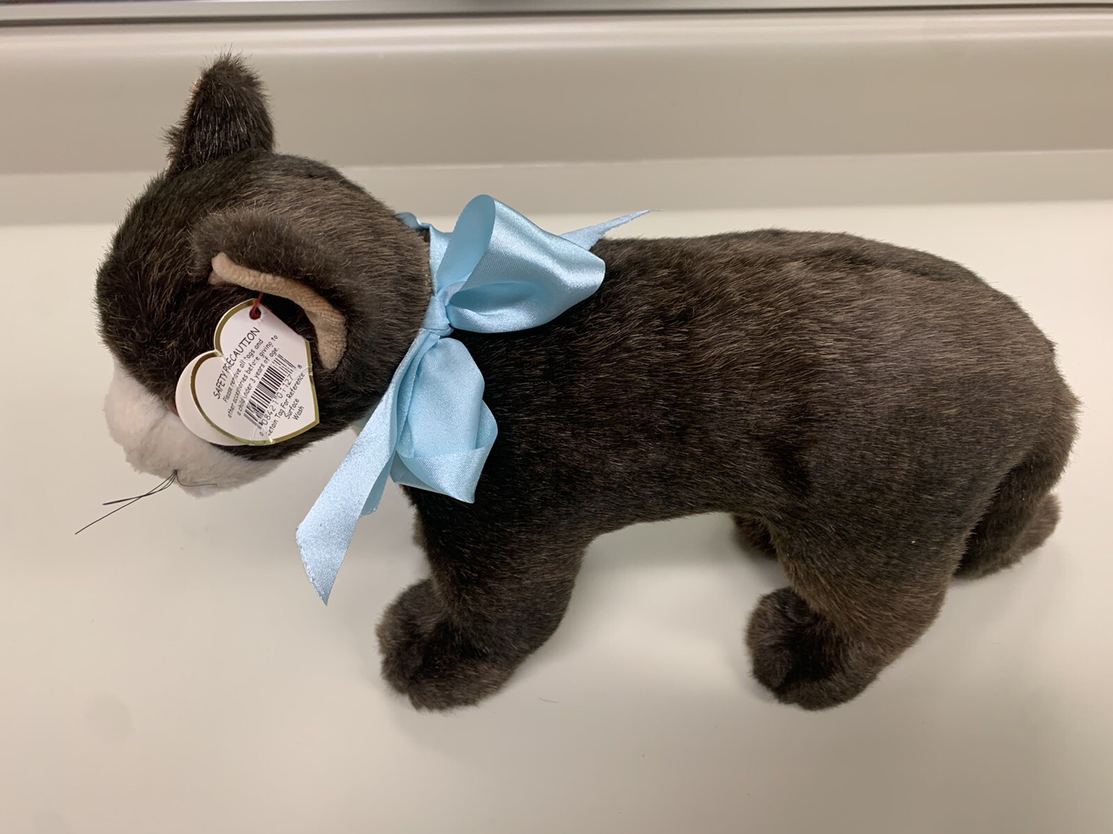 13" Ty Mystery The Cat Classic Plush 1999 Dark Brown Standing Stuffed ...