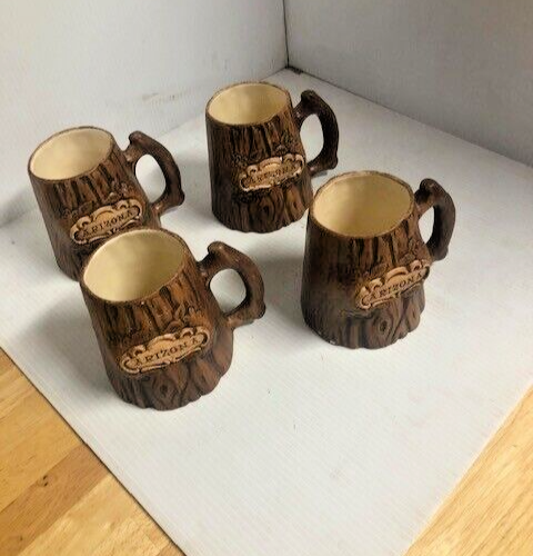 4--Vintage Treasure Craft Mug Arizona Tree Stump Souvenir USA Redwood ...