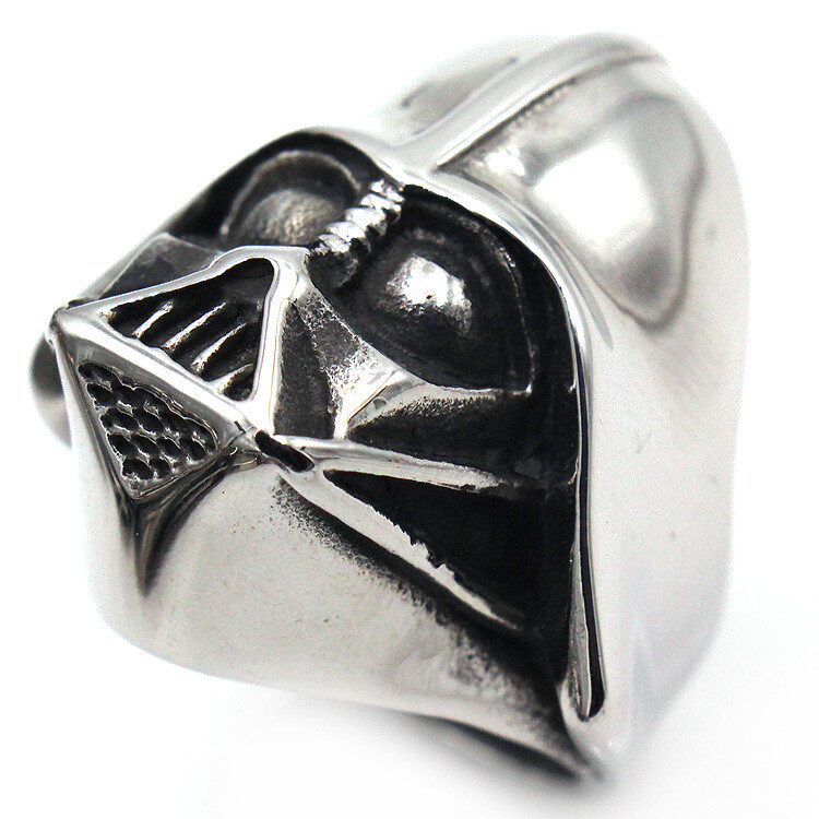 Star Knight Darth Vader Helmet Ring Stainless Steel War Warrior ...