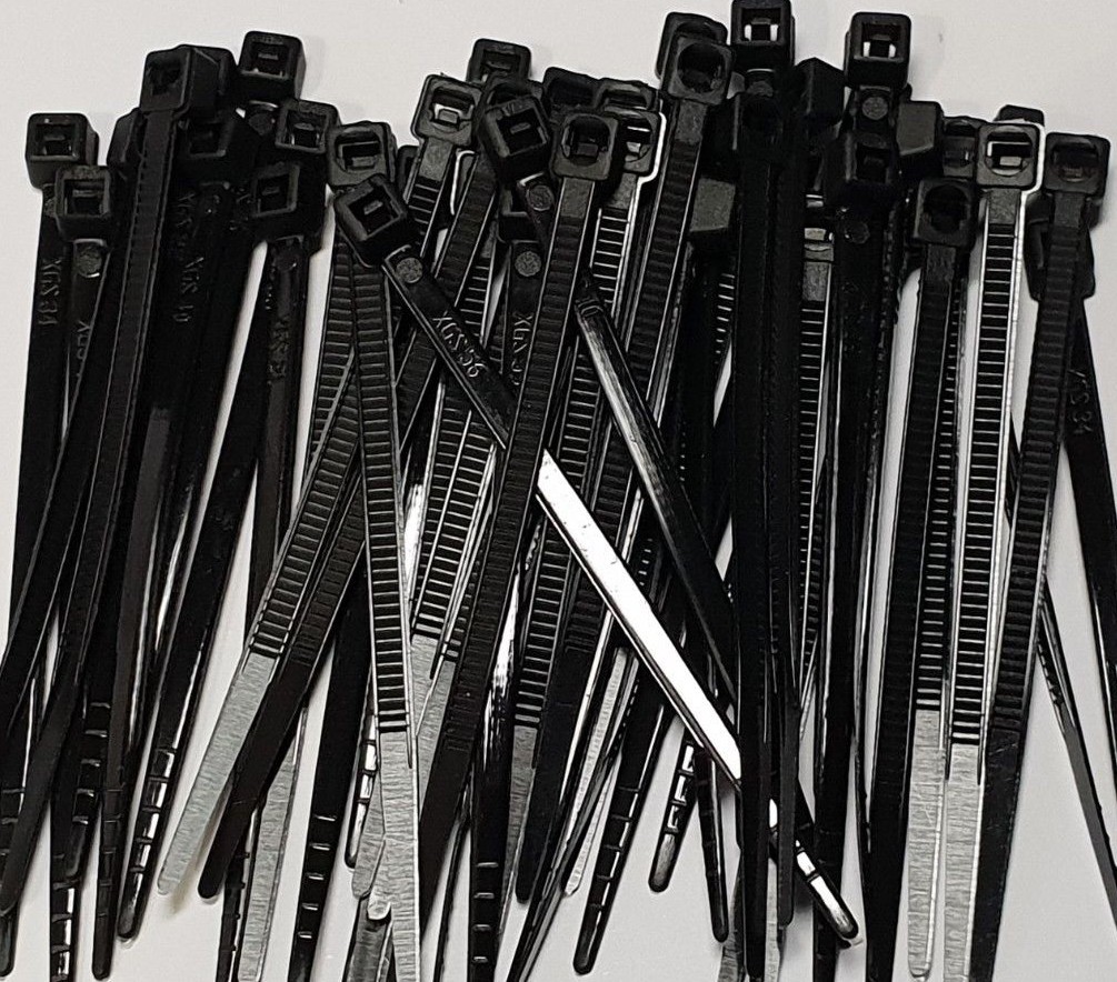 Mini cable Ties - Black 50 Pack - 60mm - Easily secure cables - Free P ...