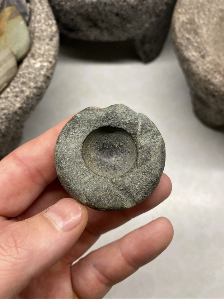 MLC s8958 Steatite Dimpled Cone - Drill Hub Old Pickaway Co Ohio Stone ...
