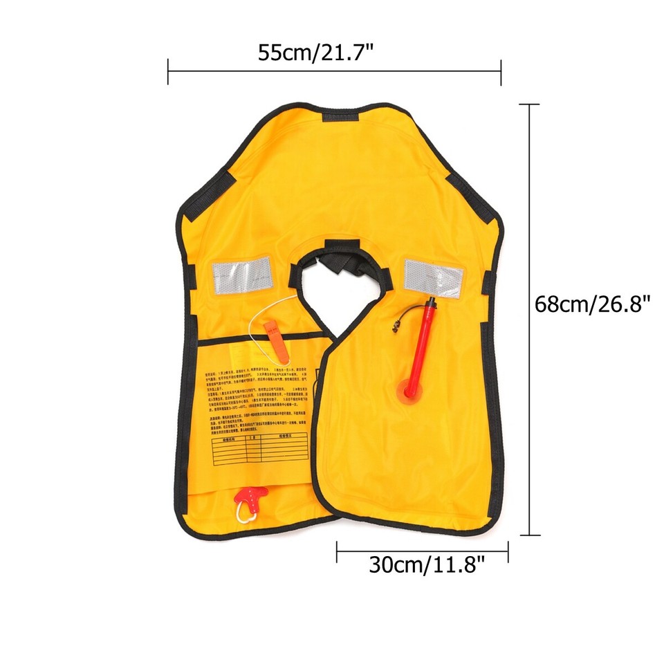 Auto Inflatable Life Jacket Adult Fishing Vest with Reflective Sheet ...