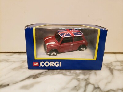 Corgi #04410 Flame Red Mini With Union Jack on Roof | eBay