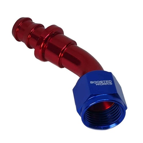 AN8 Hose End Fitting AN-8 Push Lock 45 Degree Red for Easy Installation ...