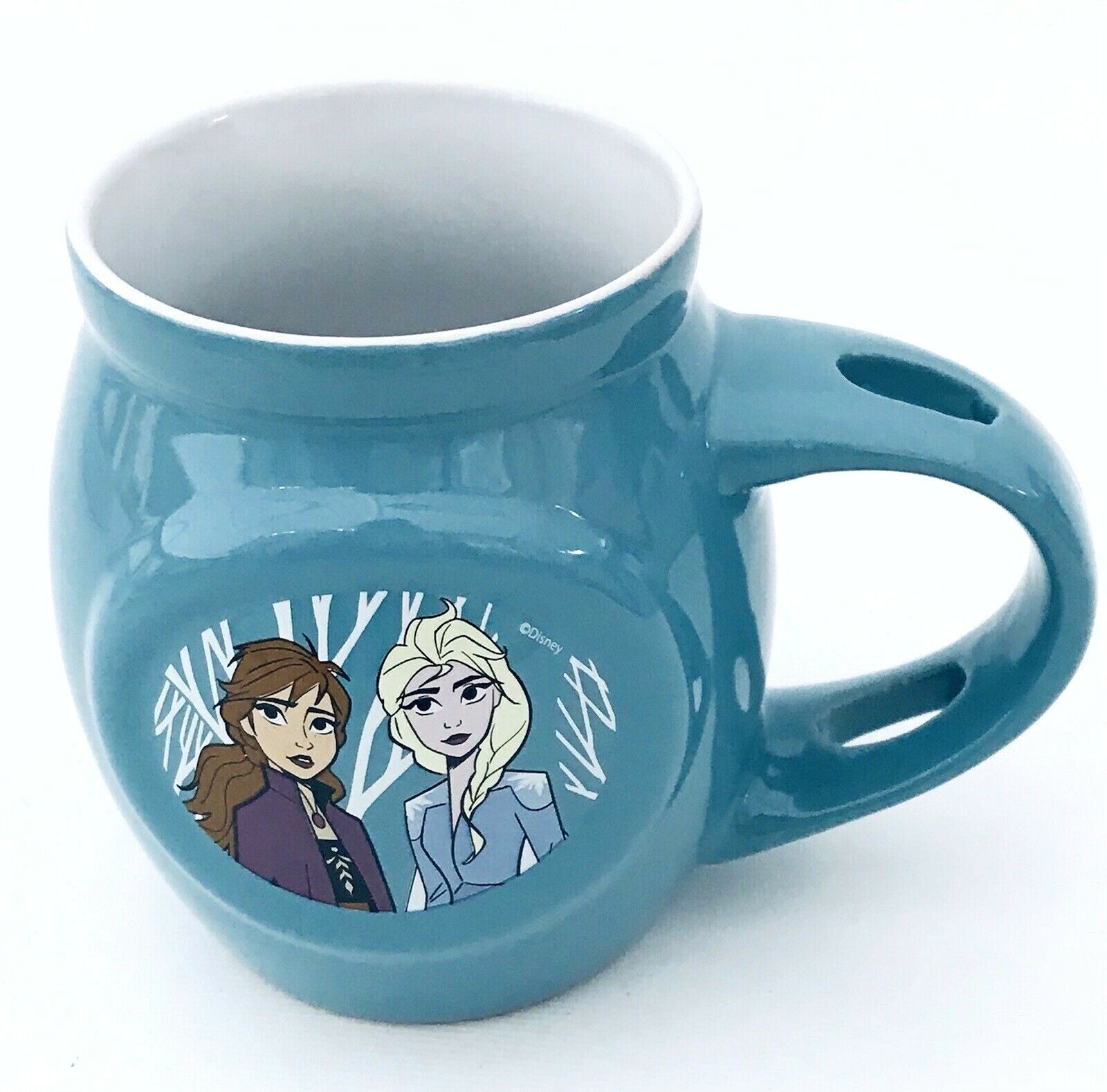 Disney 2019 Frozen Blue Elsa Anna Coffee Mug 4.25"H Hot Chocolate Tea ...
