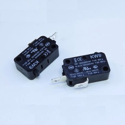 QiAOH KW9 Micro Limit Switch 2 Pins 16A 125/250VAC No Lever Normally ...