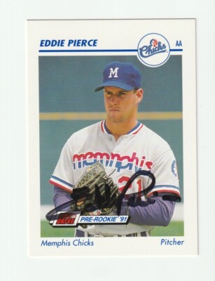 Eddie Pierce Signed 1991 Line Drive Card Auto Kansas City Royals ...