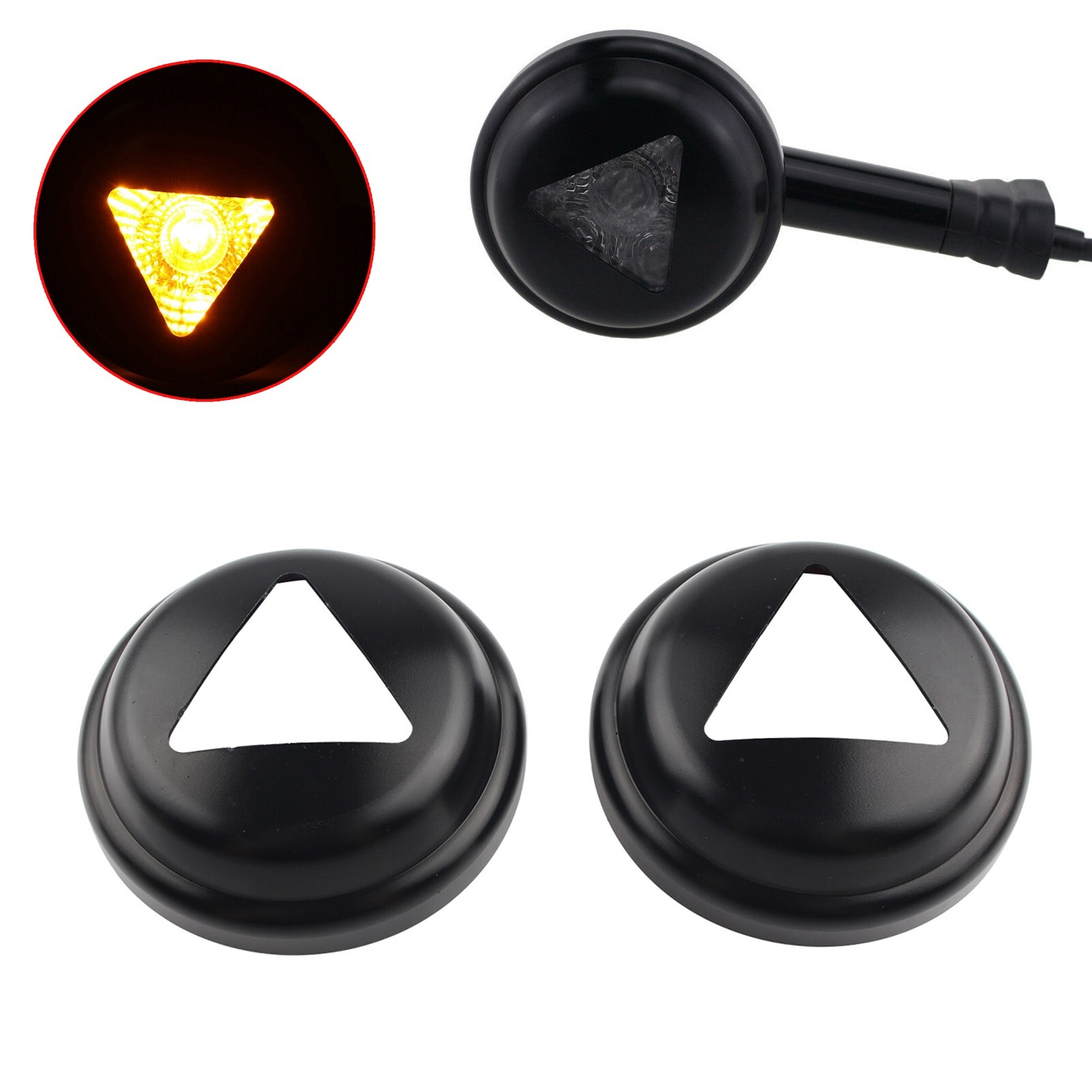2X Black Turn Signal Light Protection Cover Cap For Scrambler 1200 ...