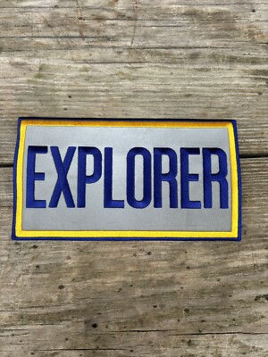 Explorer Police Law Enforcement Vtg Patch Iron On 9” Jacket Blue Gray ...