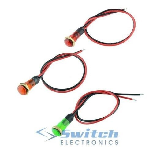 8mm Prewired Panel Indicator Light 220V - Red Green Yellow | eBay