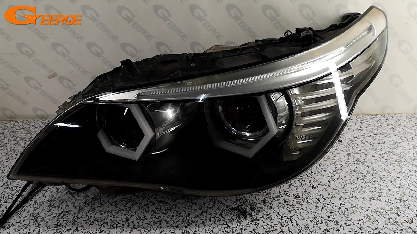 For BMW E60 E61 LCI BT APP Dynamic Multi Color RGB LED Angel Eyes Hex ...