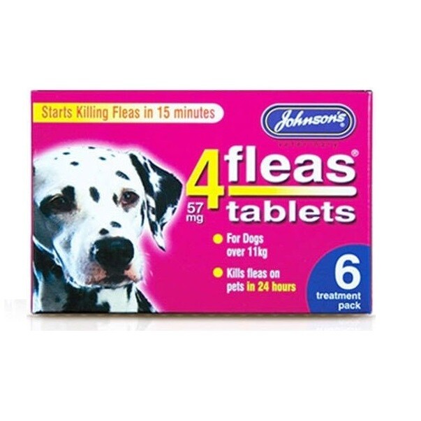 JOHNSON'S 4 Fleas Tablets for Dogs, Pack of 6 (D085) for sale online | eBay