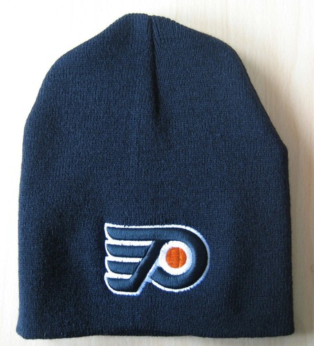 Philadelphia Flyers Knit Cap Hat Black with Embroidered Logo NEW One ...