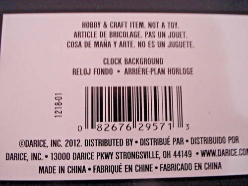 Darice Embossing Folder Clock Clocks Background A2 1218-01 082676295713 ...