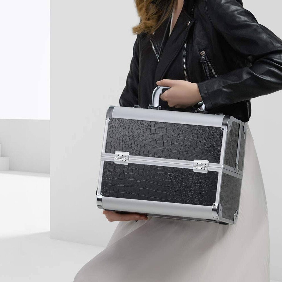 Extra Large Vanity Case Beauty Box Make up Cosmetic Nail Storage ...