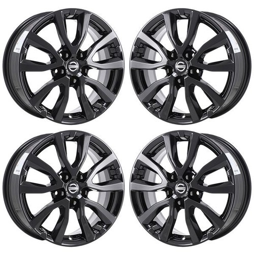 17" NISSAN ROGUE GLOSS BLACK WHEELS RIMS FACTORY OEM 62746 2008-2020 ...