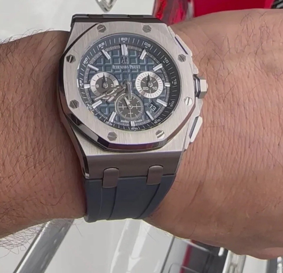 Audemars Piguet Royal Oak Offshore Blue Men's Watch - 26480TI.OO.A027CA ...