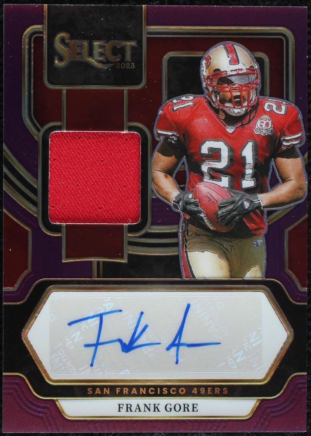 2023 Panini Select - Signature Memorabilia Frank Gore #SM-FG Purple ...