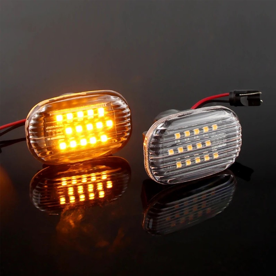 Clear Lens Amber LED Signal Side Marker Light For Toyota Supra Celica ...
