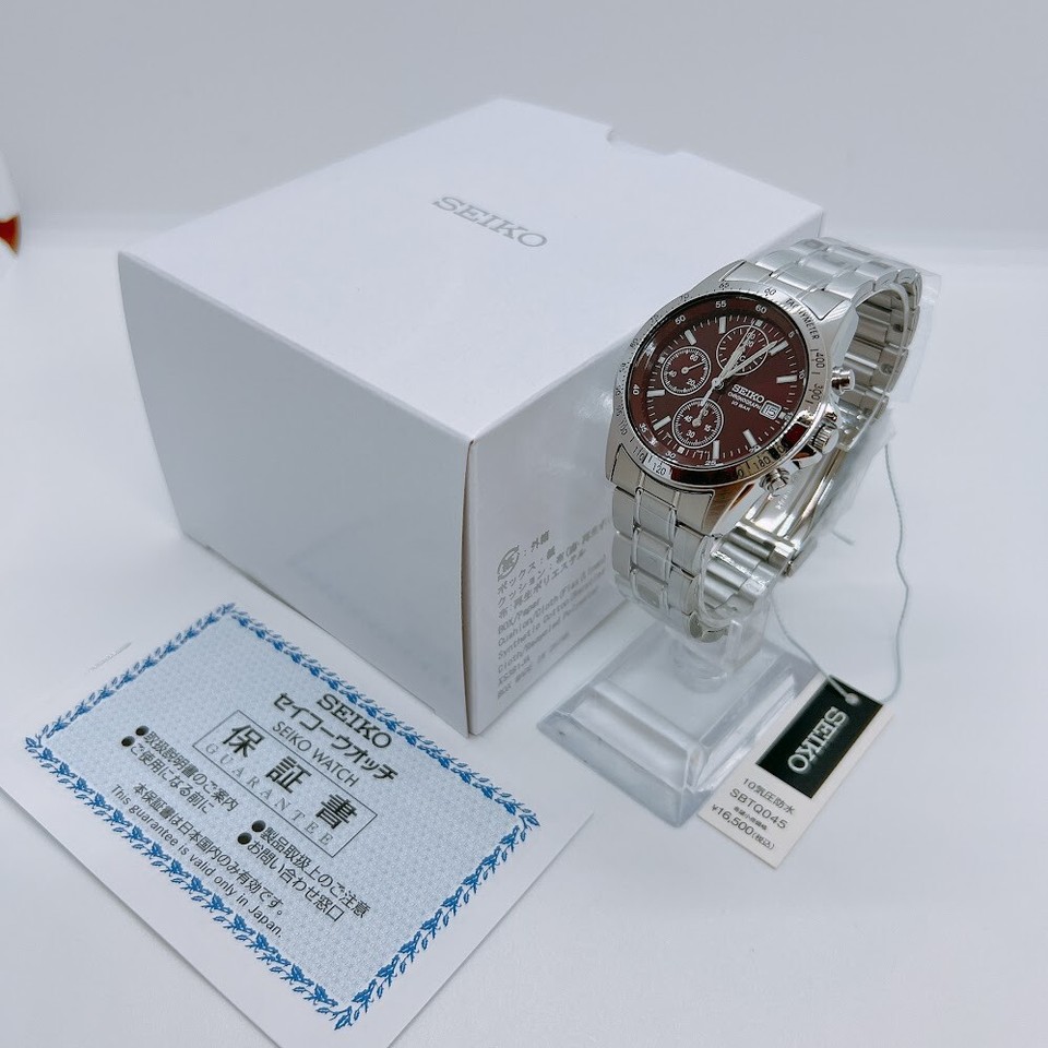 SEIKO SPIRIT SBTQ045 Chronograph Men's Watch Dial Color Red Limited ...