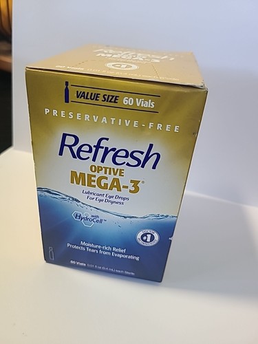 Refresh Optive Mega-3 Lubricant Eye Drops 60 Vials NEW Exp 06/26#8 | eBay