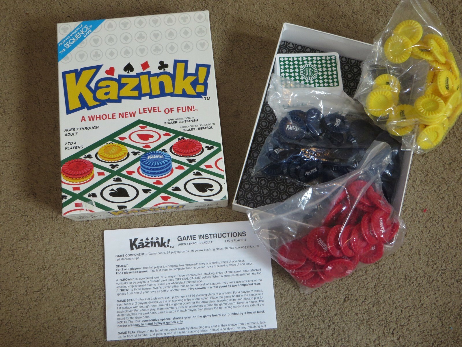 GREAT Kazink! game (from the makers of Sequence) - 2-4 players ages 7 ...