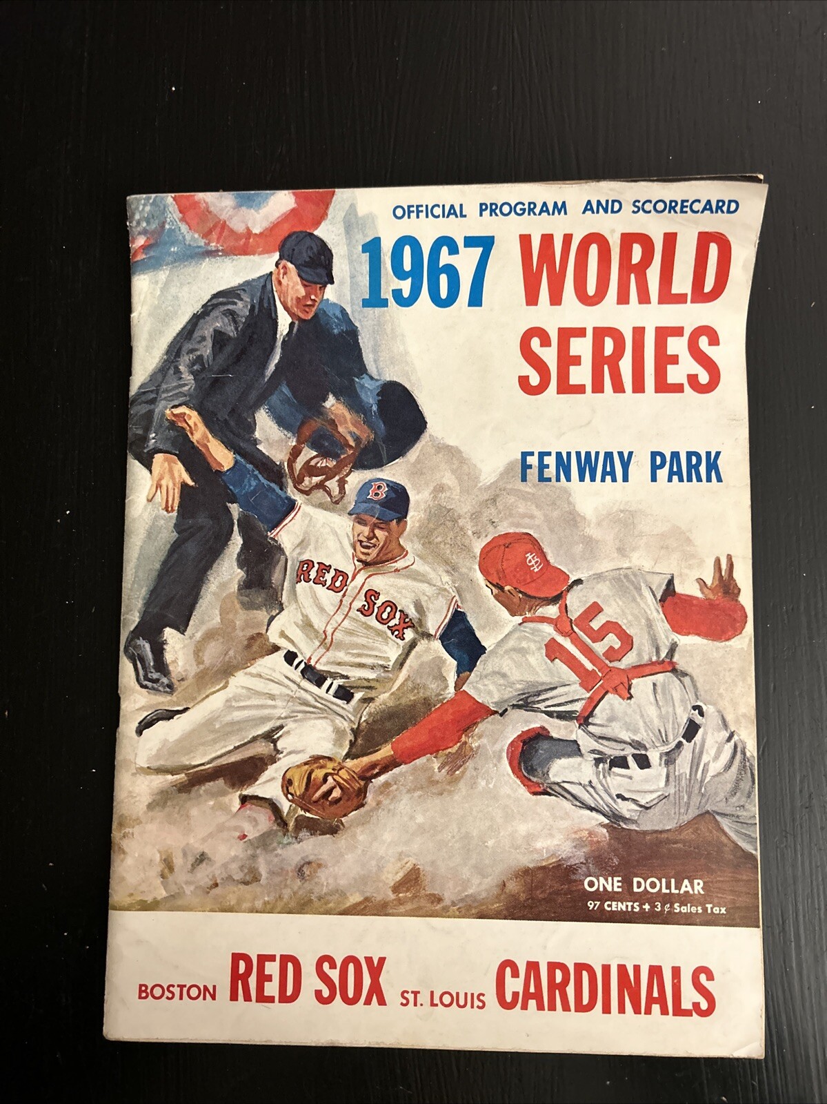 1967 World Series Program Fenway Park Boston Red Sox St Louis Cards ...