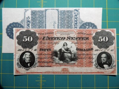 Reproduction Fr. 202a $50 1861 2 Year IBN US Paper Money Currency Copy ...