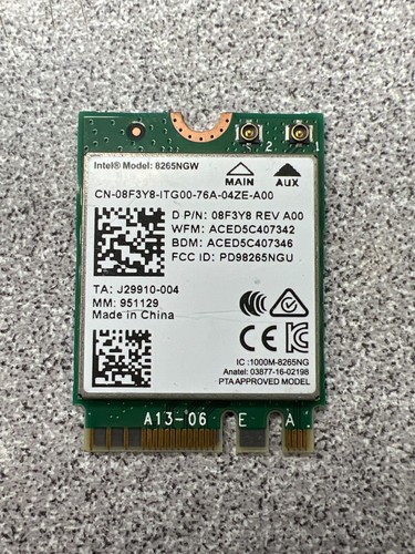 8F3Y8 Dual Band WiFi Wireless Card Genuine Dell Optiplex 7450 7050 ...