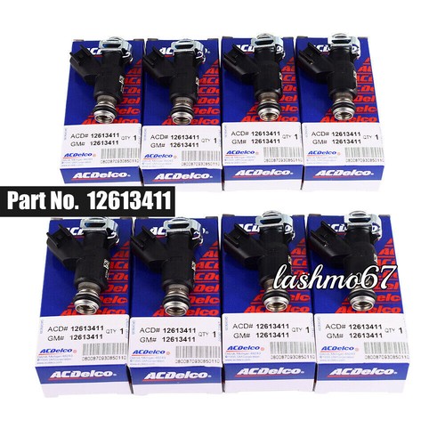 8Pcs New OEM Fuel Injectors 12613411 for Chevrolet Yokon 4.8L 5.3L 6.0L ...