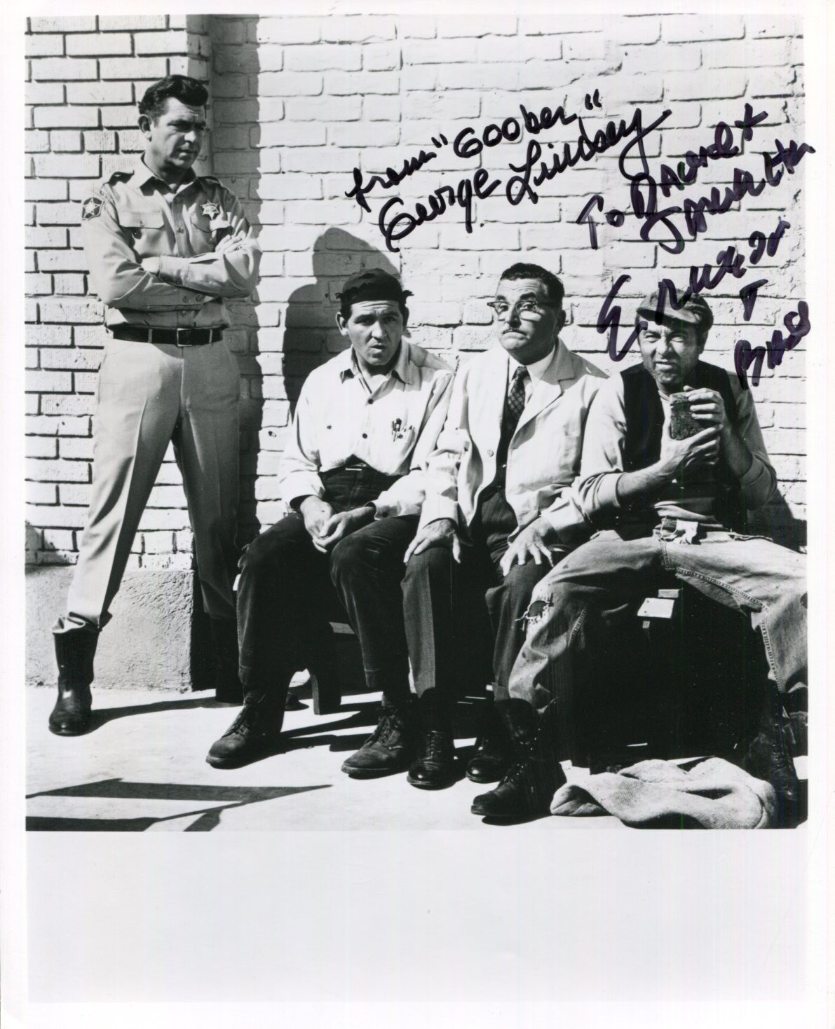 George Lindsey Howard Morris The Andy Griffith Show Signed Autograph ...
