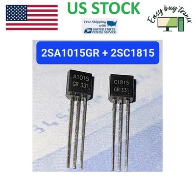 20PCS (10Pairs) Original 2SA1015 & 2SC1815 Transistors - USA Free Fast ...