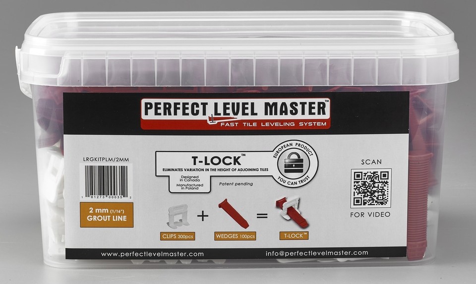 Perfect Level Master T-Lock Spacing & Leveling System (Select Size and ...