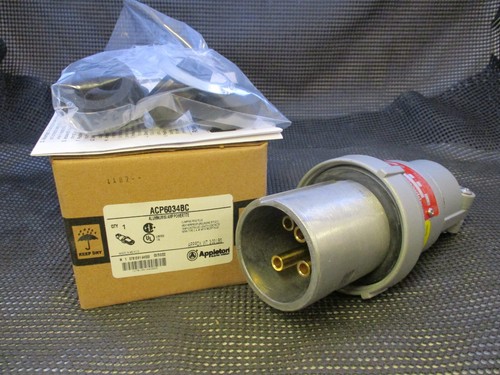 APPLETON ACP6034BC 60 AMP 3W 4P POWERTITE PLUG MATES WITH ADR6034 | eBay