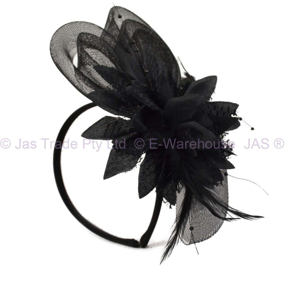Spring Race Racing Party Melbourne Cup Feather Fascinator Headband Clip ...