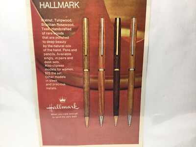 1972 Hallmark Exotic Wood Pens, Original Print Ad. | eBay